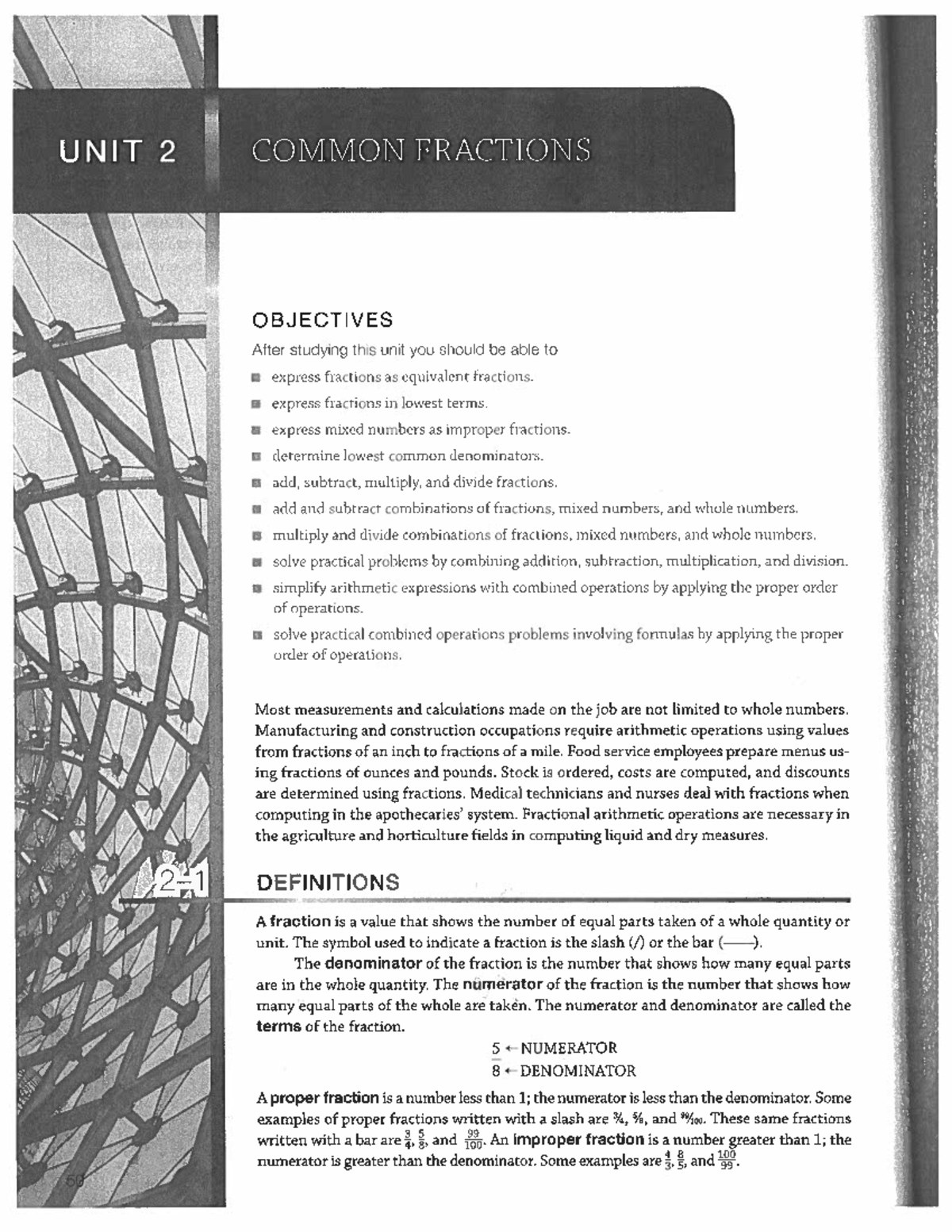 Unit 2 Intro to Tech Math - Chapter 1 Overview and Concepts - Studocu