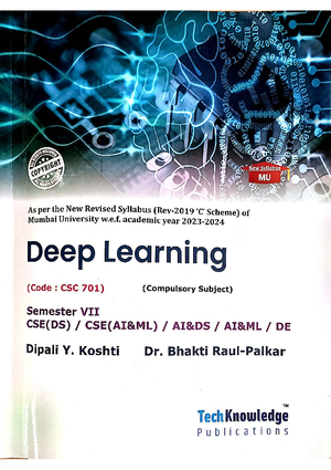 Deep Learning TechNeo - Studocu