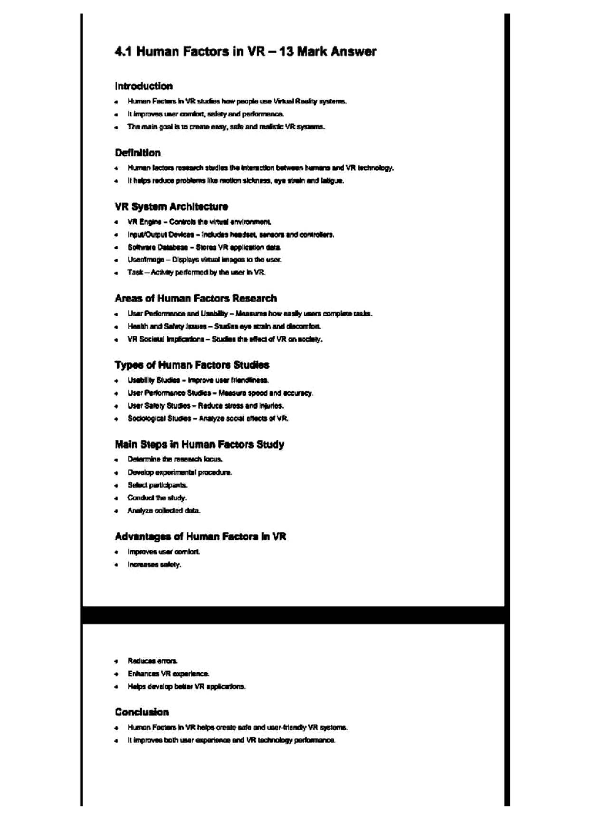 Human Factors in VR: Understanding User Interaction and Safety (4.1 ...