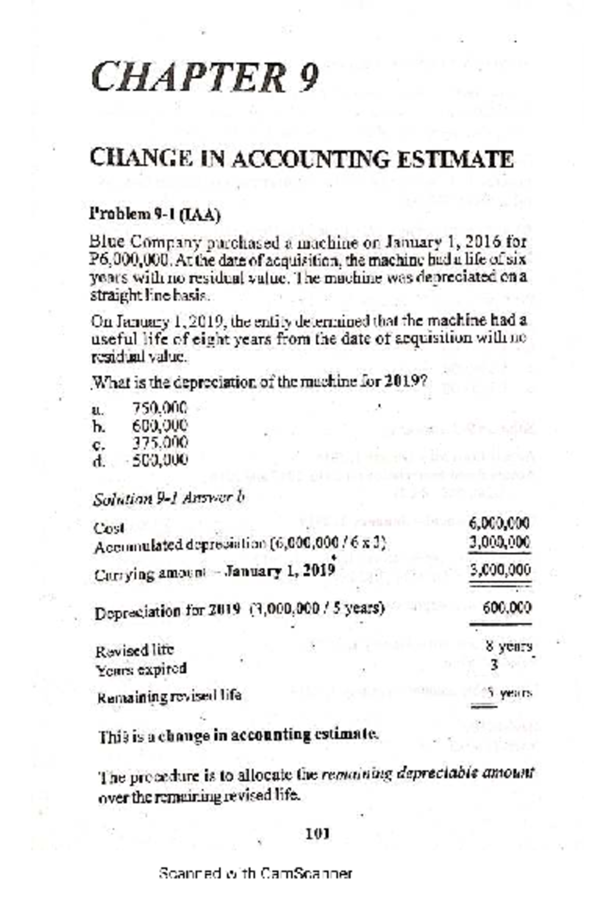 CHAPTER 9 CHANGE IN ACCOUNTING ESTIMATE (250714) - Studocu