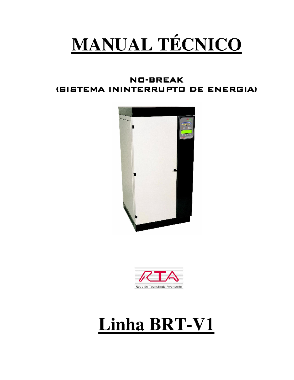 Manual Técnico do No-Break RTA BRT - Rede Tecnologia Avançada - Studocu