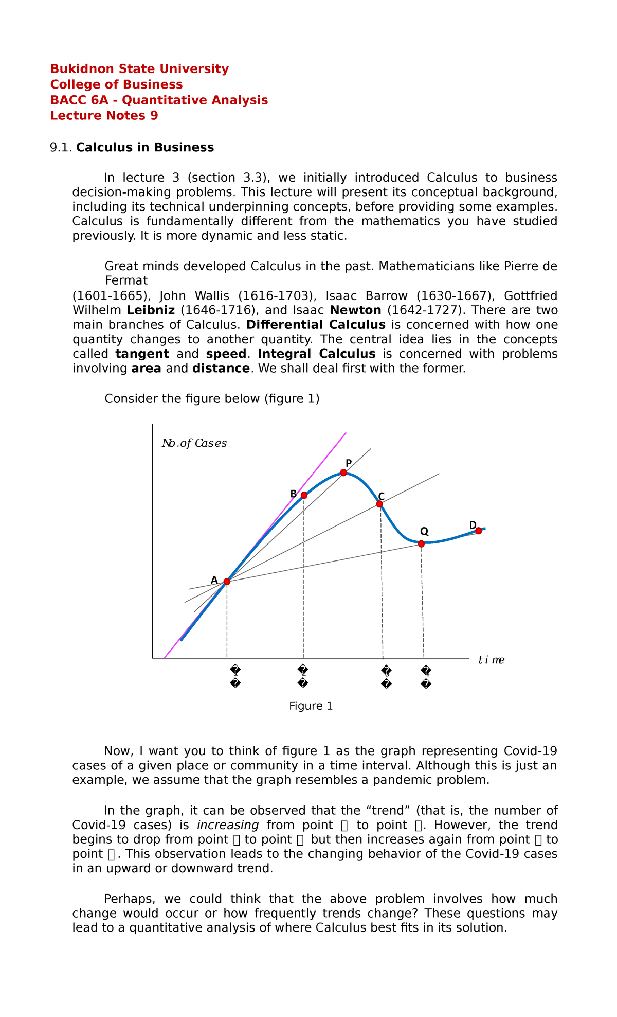 Quantitative Analysis Lecture Notes 9 - Calculus in Business - BSU ...
