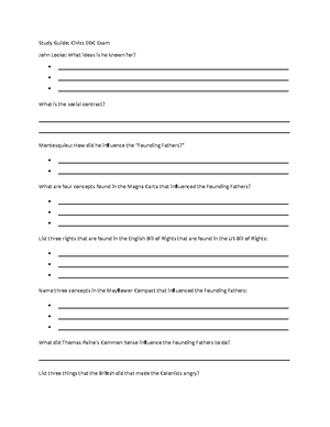 Study Guide Answer Key - CIVICS EOC PRACTICE MATERIAL - Study Guide ...