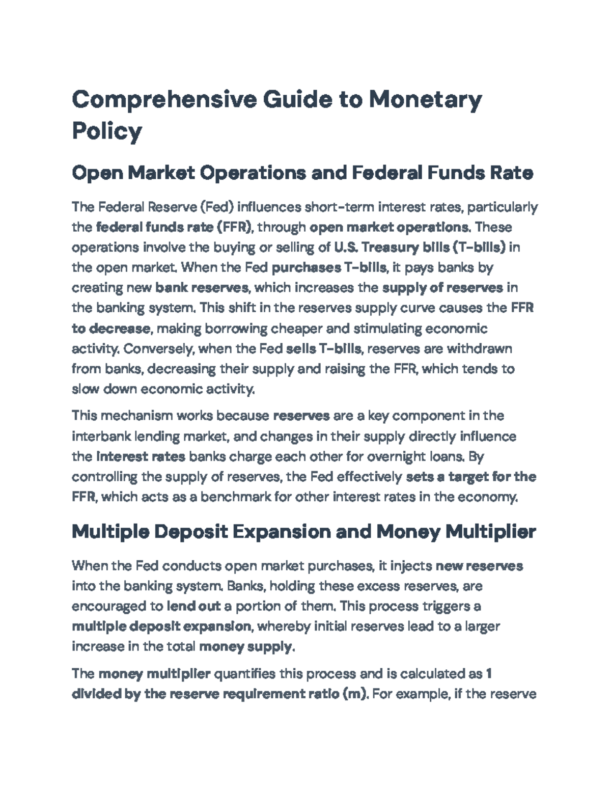 Comprehensive Guide to U.S. Monetary Policy: Open Market Ops & FFR ...
