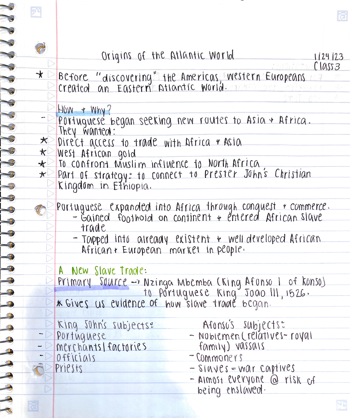 Class 2 - Prof Elspeth Martini - Origins of the Atlantic world Class3 ...