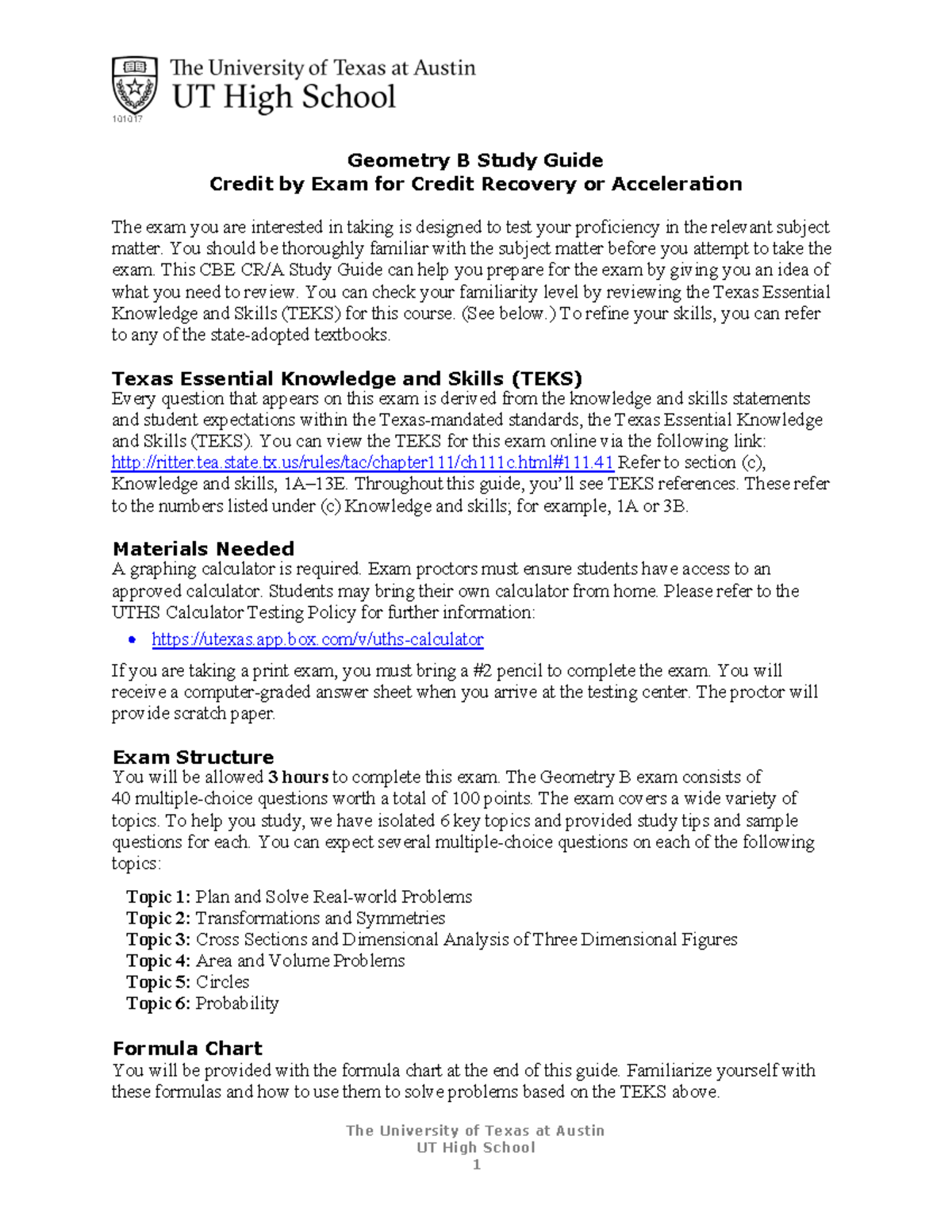 Uths-geom-b - notes - 101017 The University of Texas at Austin UT High ...