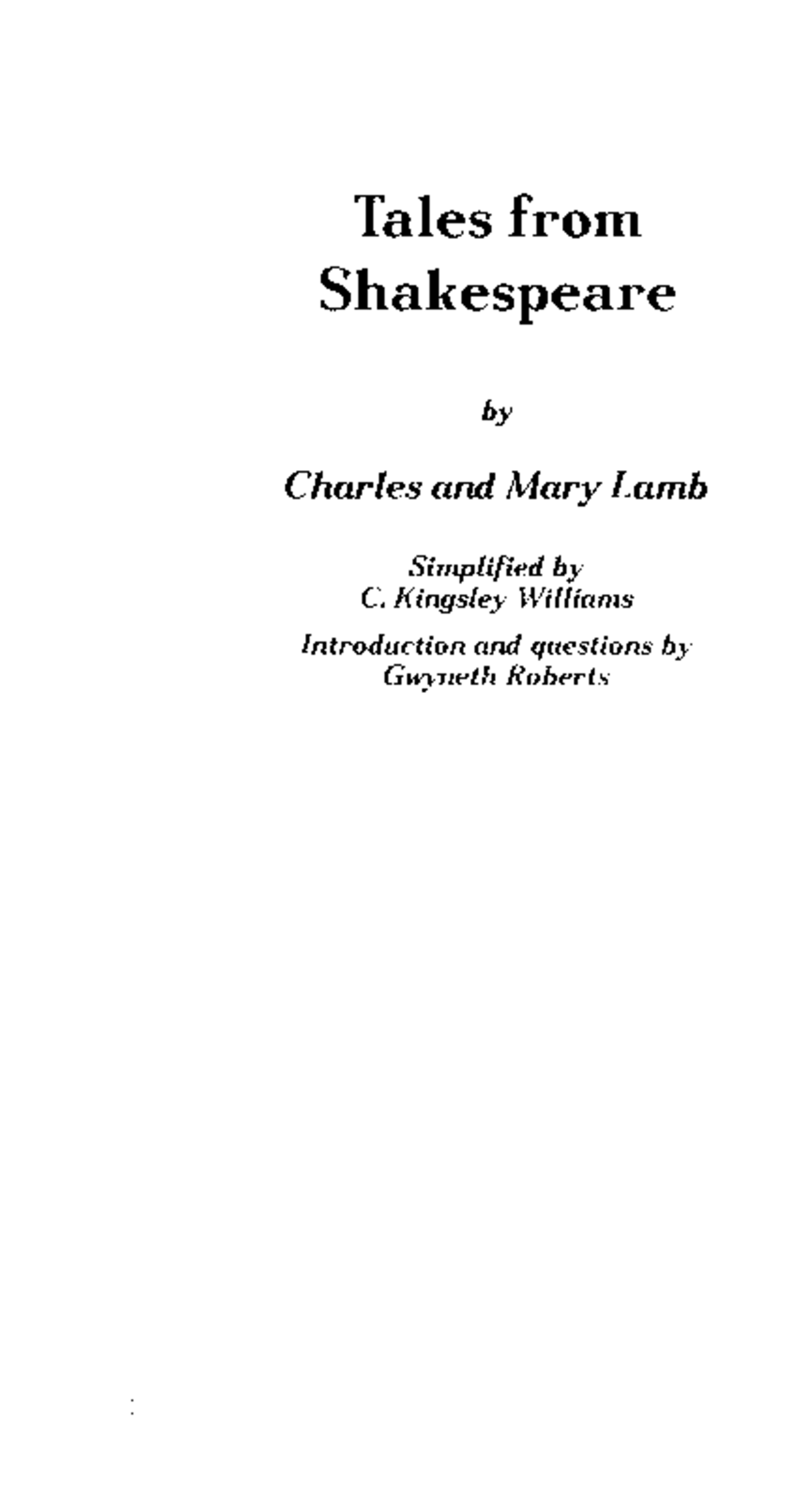 Tales from Shakespeare - Summary and Analysis of Key Themes - Studocu