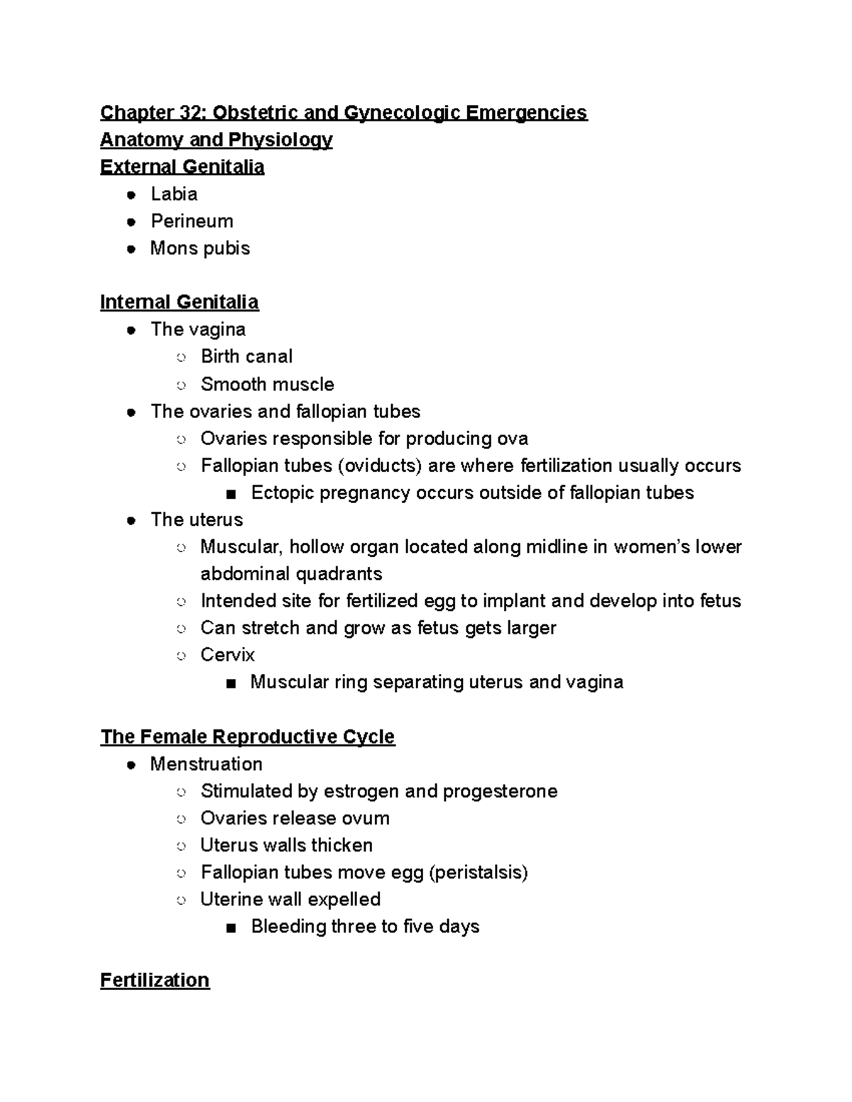 Chapter 32 Obstetric and Gynecologic Emergencies - Chapter 32 ...