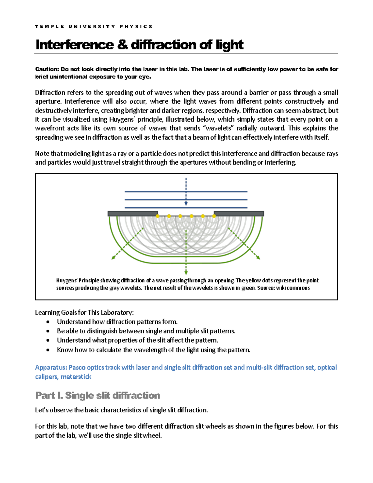 Interference and diffraction of light - Interference & diffraction of ...