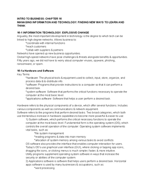 Intro TO Business Chapter 7 - INTRO TO BUSINESS: CHAPTER 7 SMALL ...