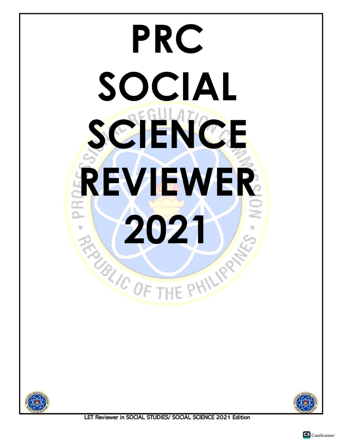 PRC-Social Science-2021 Reviewer: Comprehensive Study Material - Studocu