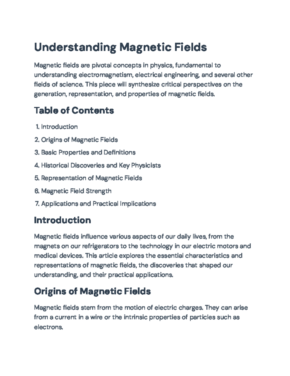 Understanding Magnetic Fields: Concepts, History, and Applications ...