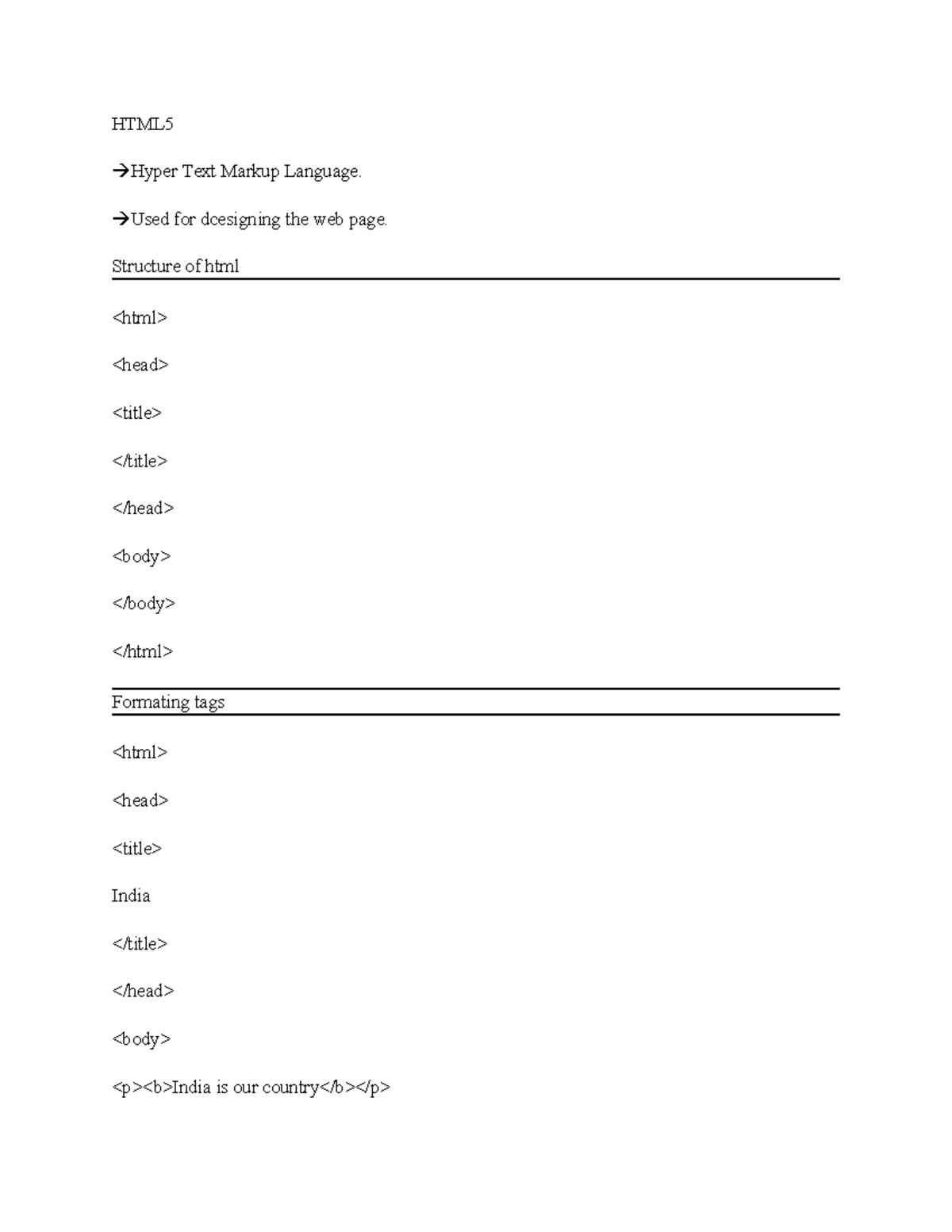 HTML5 Text Markup Language: Structuring Web Pages with Tags - Studocu
