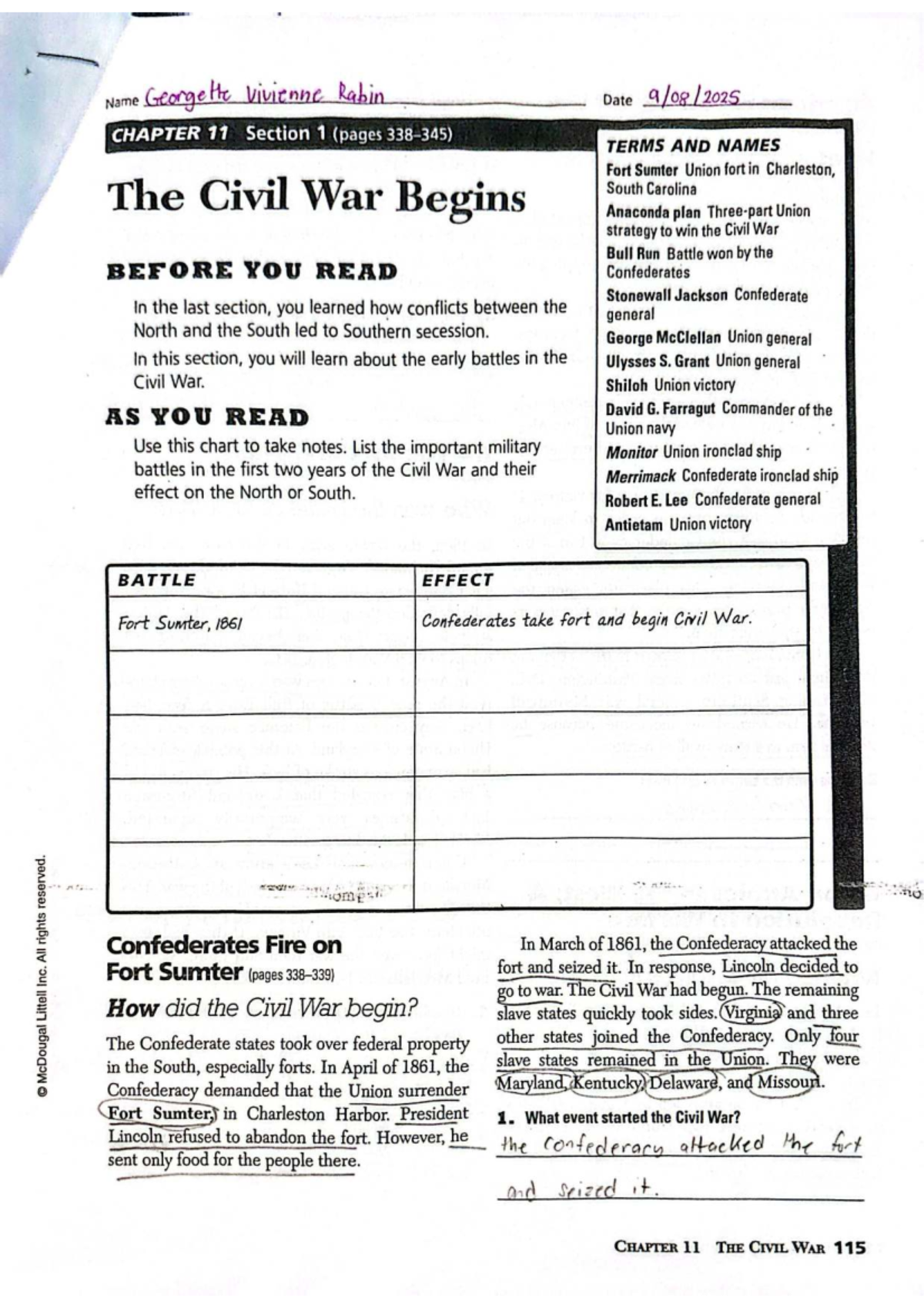 Civil War Overview and Key Events Analysis (CHAPTER 11) - Studocu