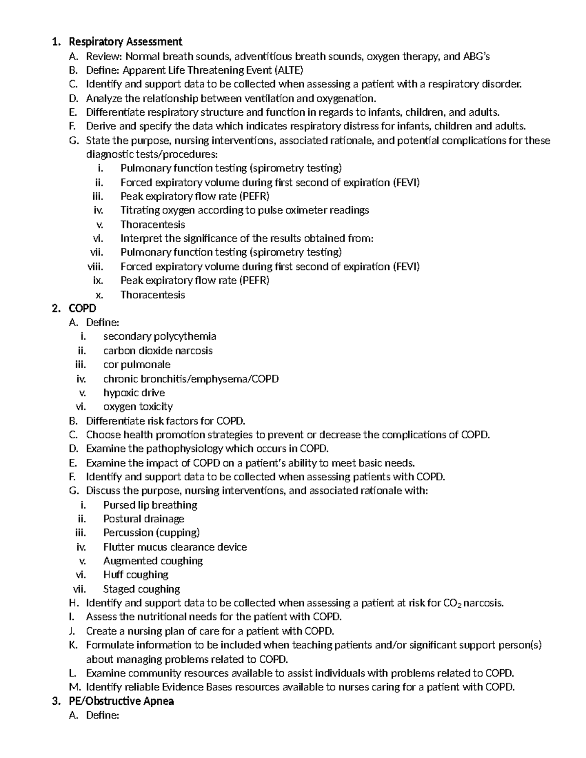 Respiratory-Summary - Respiratory System Overview - Respiratory ...
