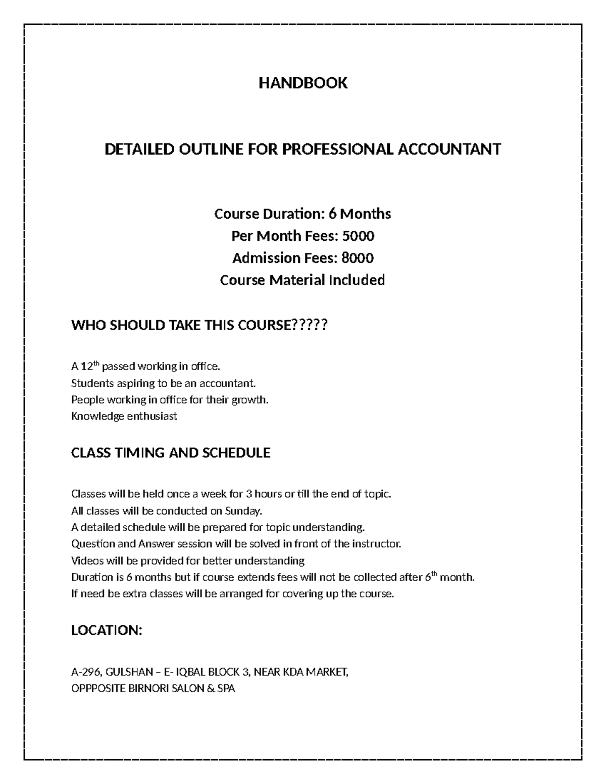 Handbook of PAC - Detailed Outline for Professional Accountant Course ...