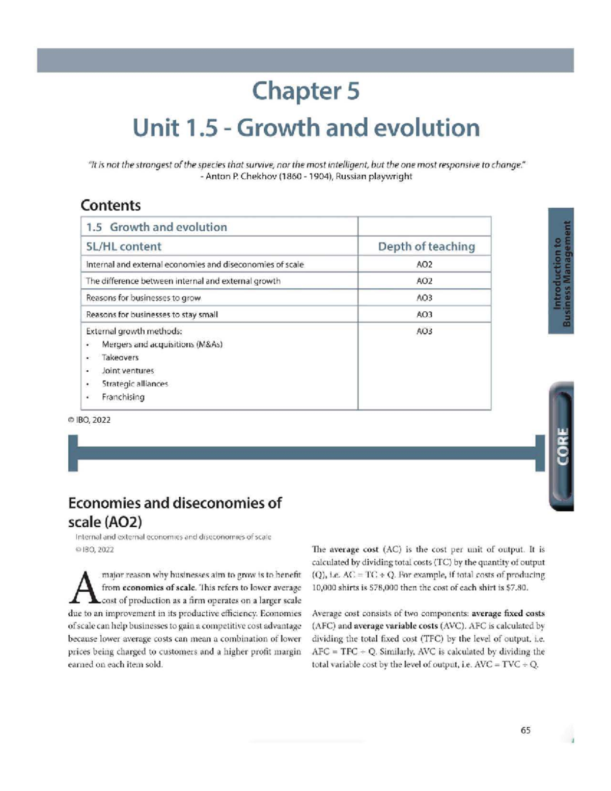 Chapter 5: Growth and Evolution in Business Management (IBO, 2022 ...