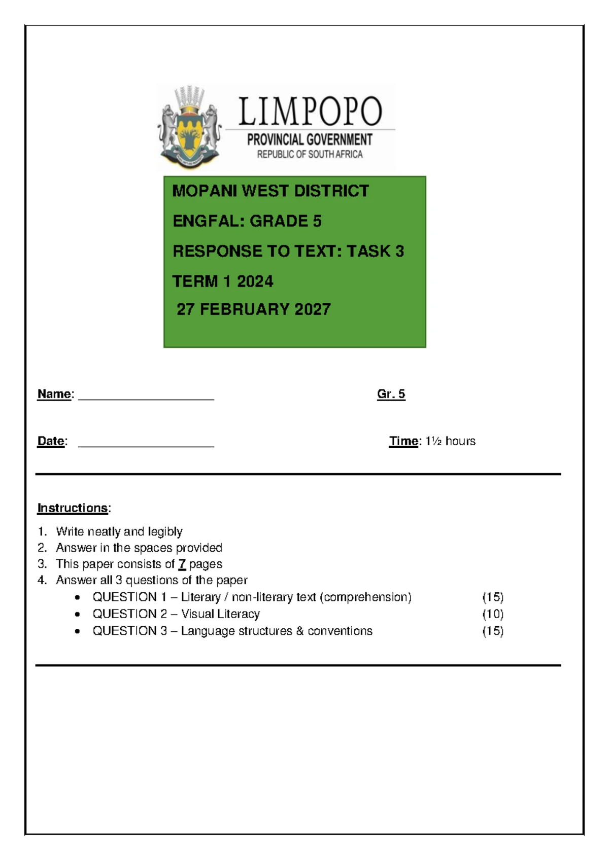 Lesson Plan Gr 6 Mathematics Term 2: Numeric Patterns Week 3 - Studocu