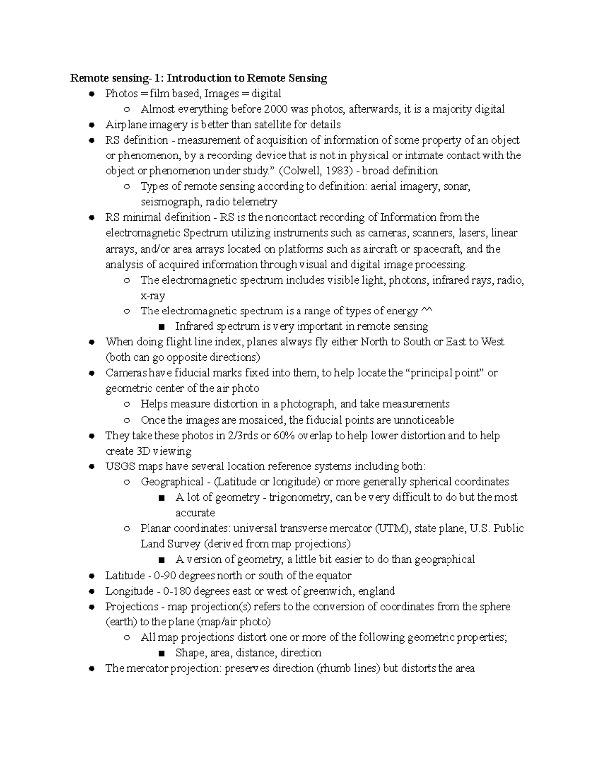 Introduction to Remote Sensing - RS 101 Overview and Applications ...