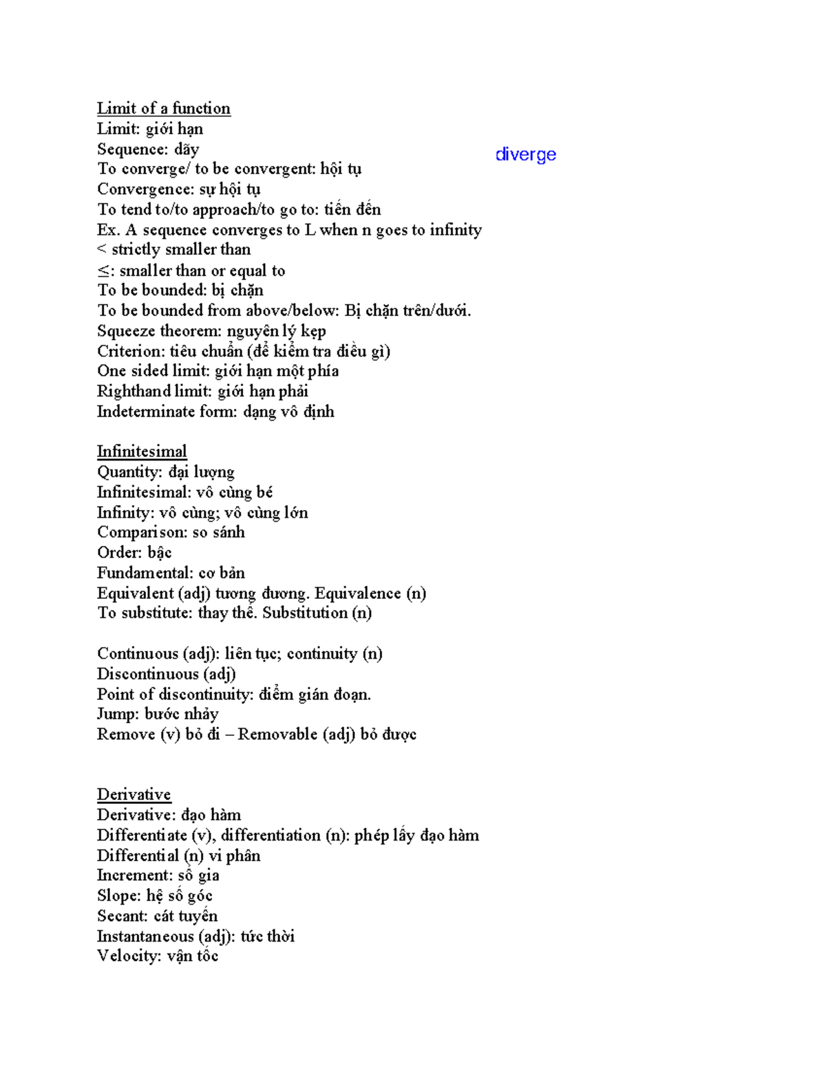 Newwords Lecture 1: Limit of a Function and Key Concepts - Studocu