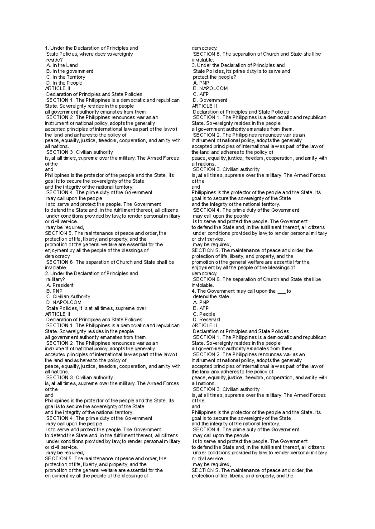 PRETEST IN LAW ENFORCEMENT ADMINISTRATION - Under the Declaration of ...