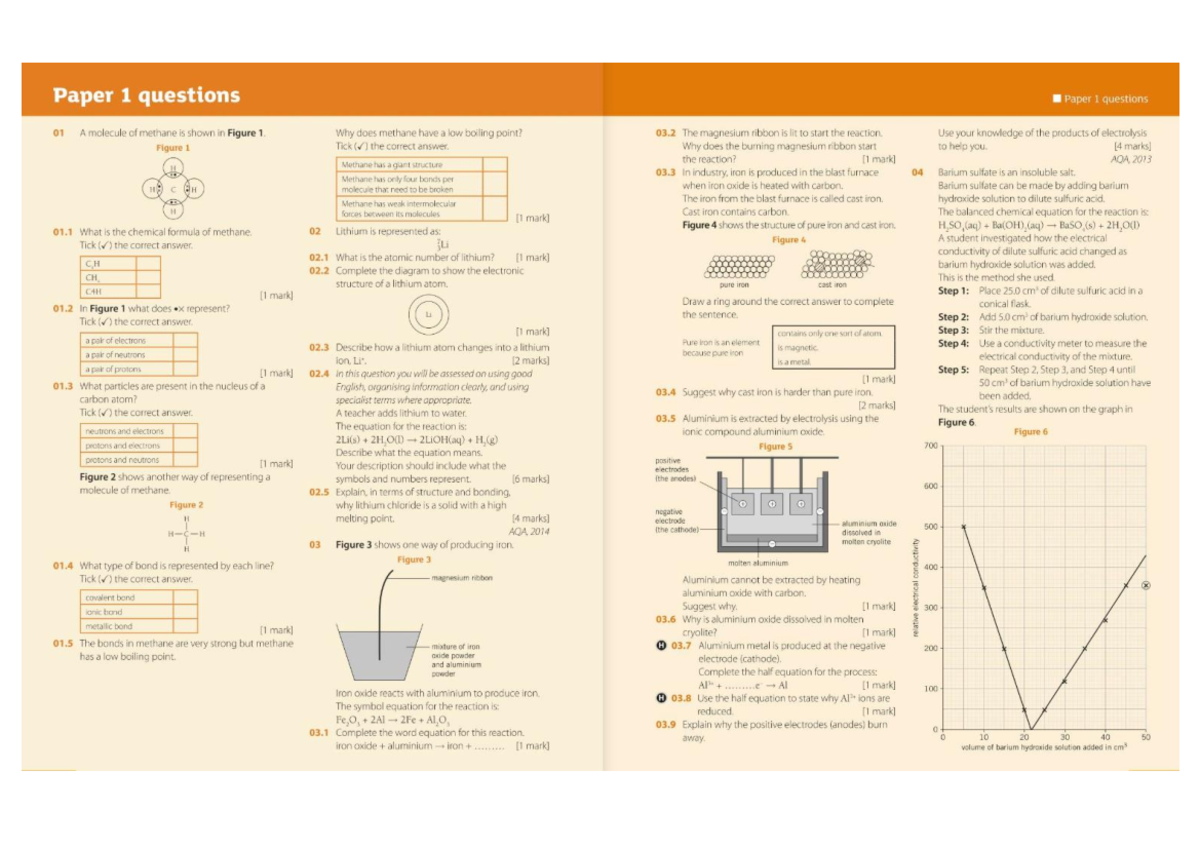 GCSE AQA Chemistry Paper 1: Practice Questions and Answers - Studocu