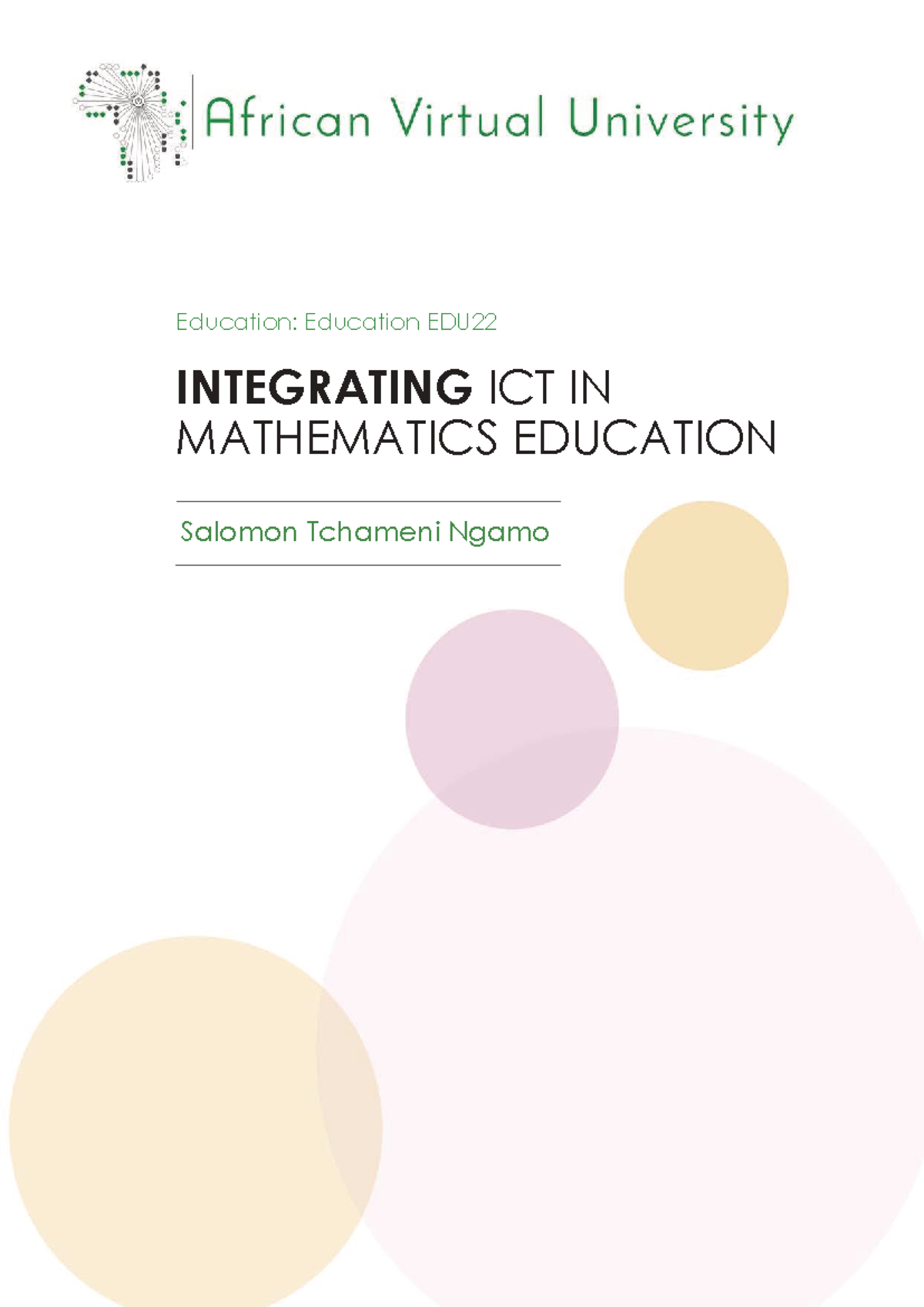 Integrating ICT in Math Education: Strategies and Resources EDU 052243 ...