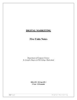 CCW332 - Digital Marketing Lecture Notes: Key Concepts & Strategies ...