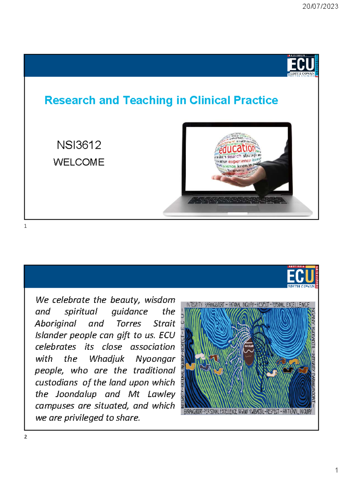 Student version Module 1 Tutorial 1 2 to page - Research and Teaching ...