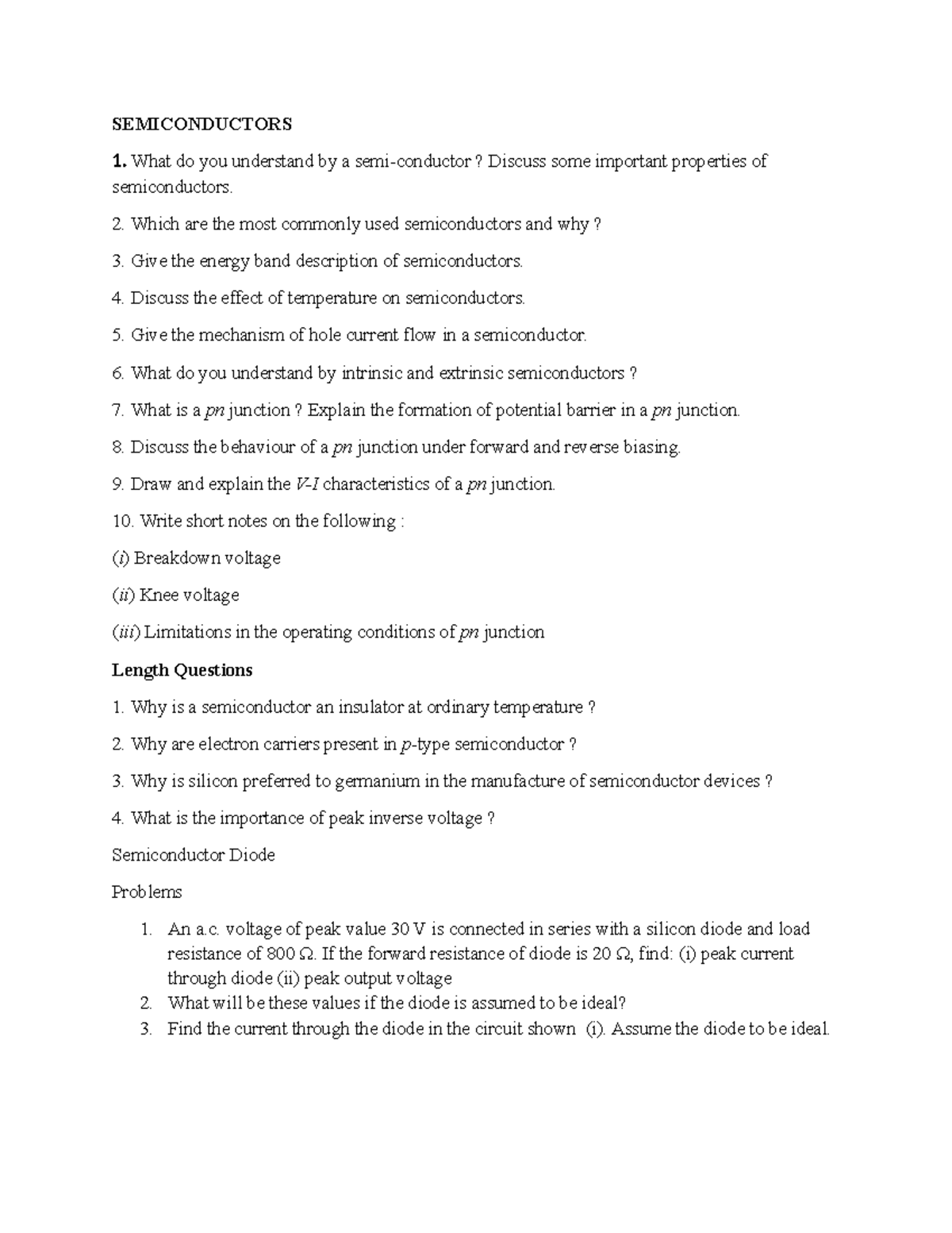 ICS 2200 Electronics: Semiconductor and Transistor Concepts Quiz Prep ...