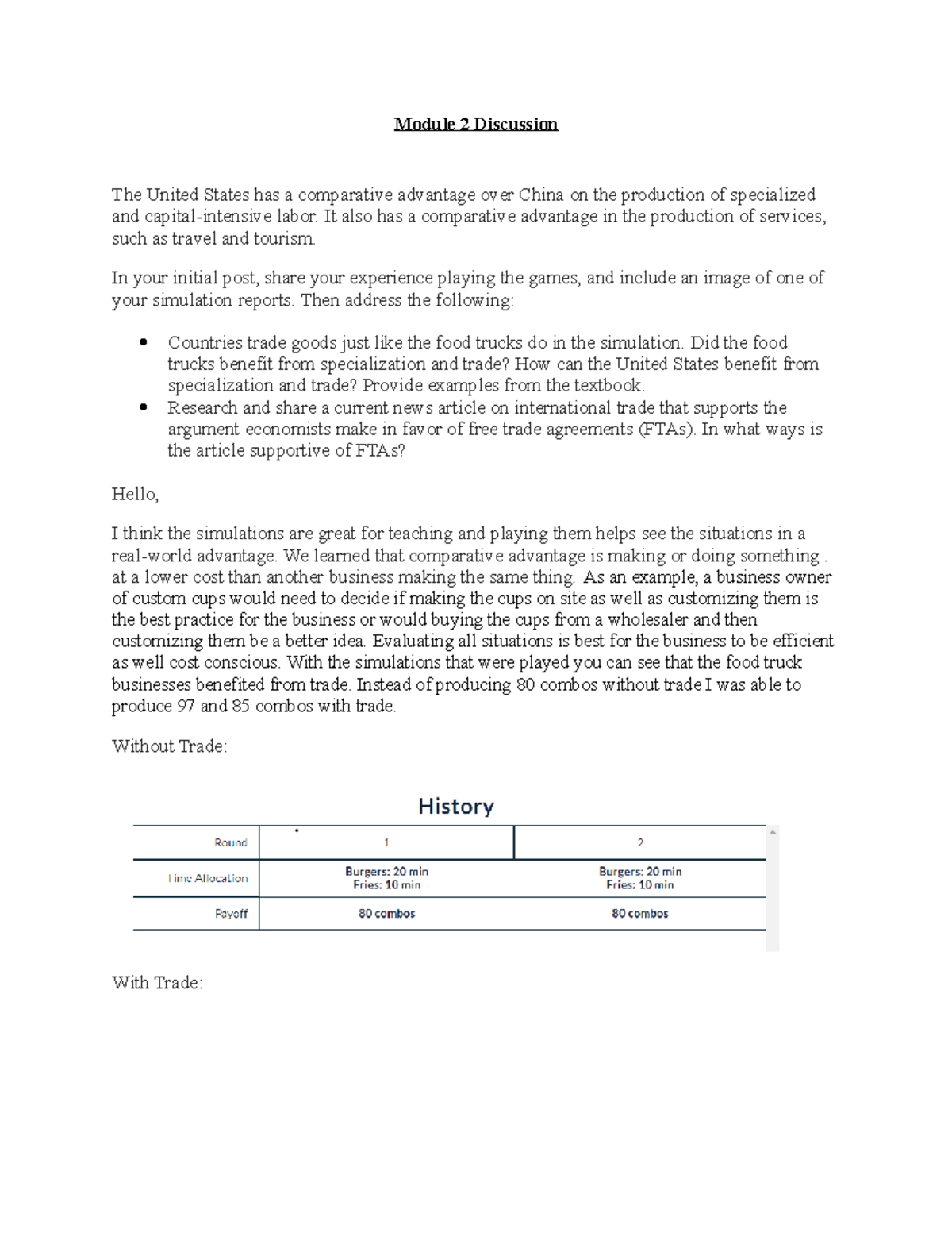 Module 2 Discussion - Module 2 Discussion The United States has a ...