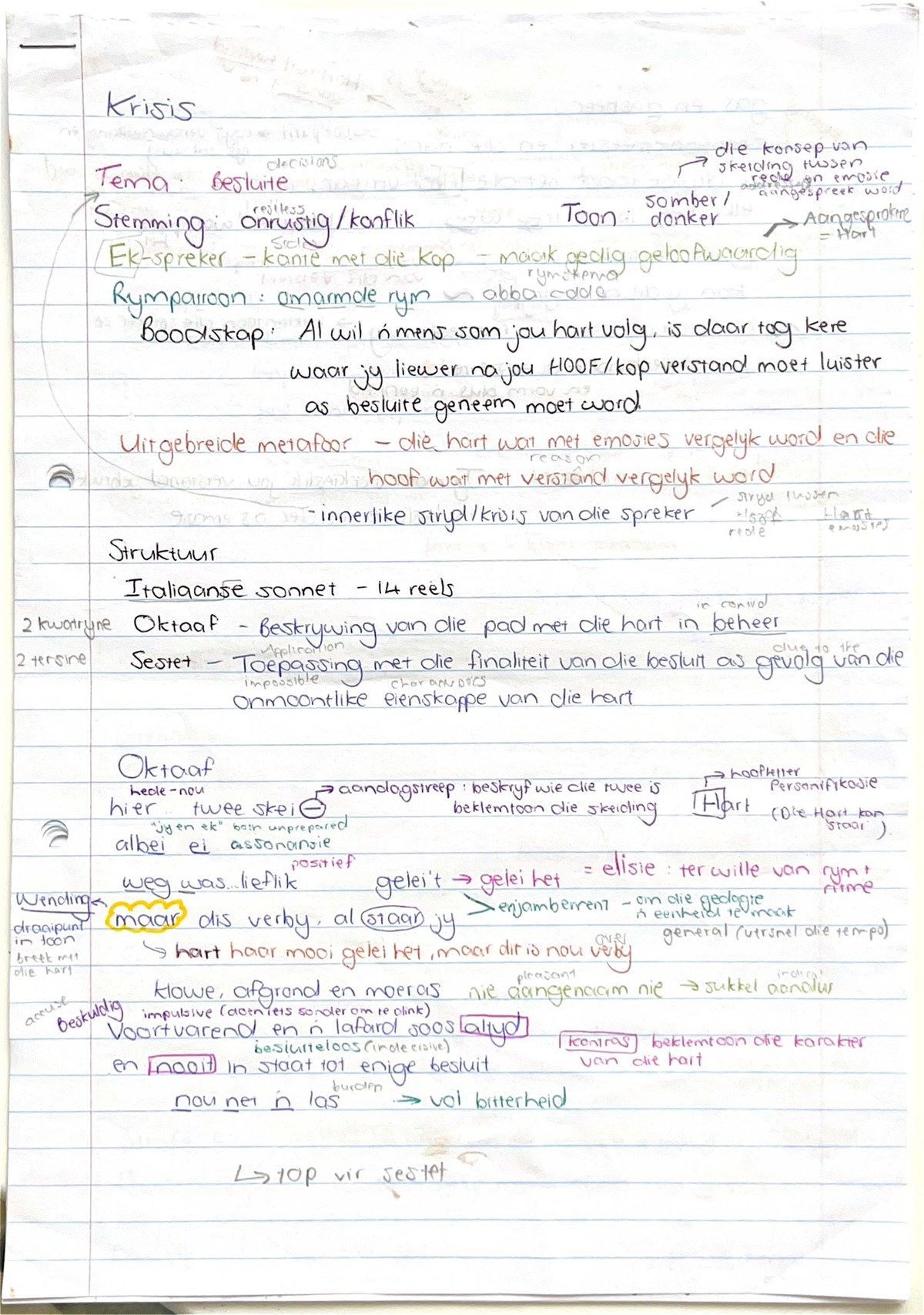 Grade 12 Afrikaans Poems: Analysis and Themes Overview - Studocu