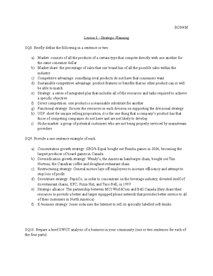 BOH4M Business Ethics & CSR Lesson 1.7-1.8 Notes - BOH4M UNIT 1 ...