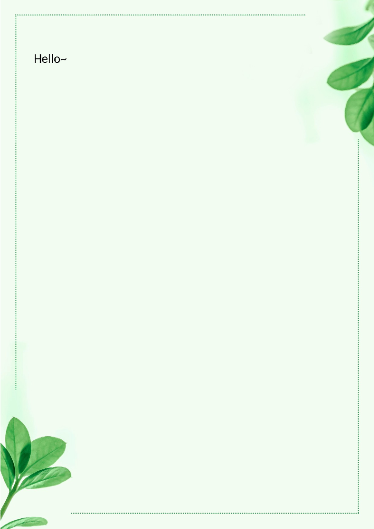 Simple Green Letter Paper-WPS Office - Nursing - Hello~ - Studocu