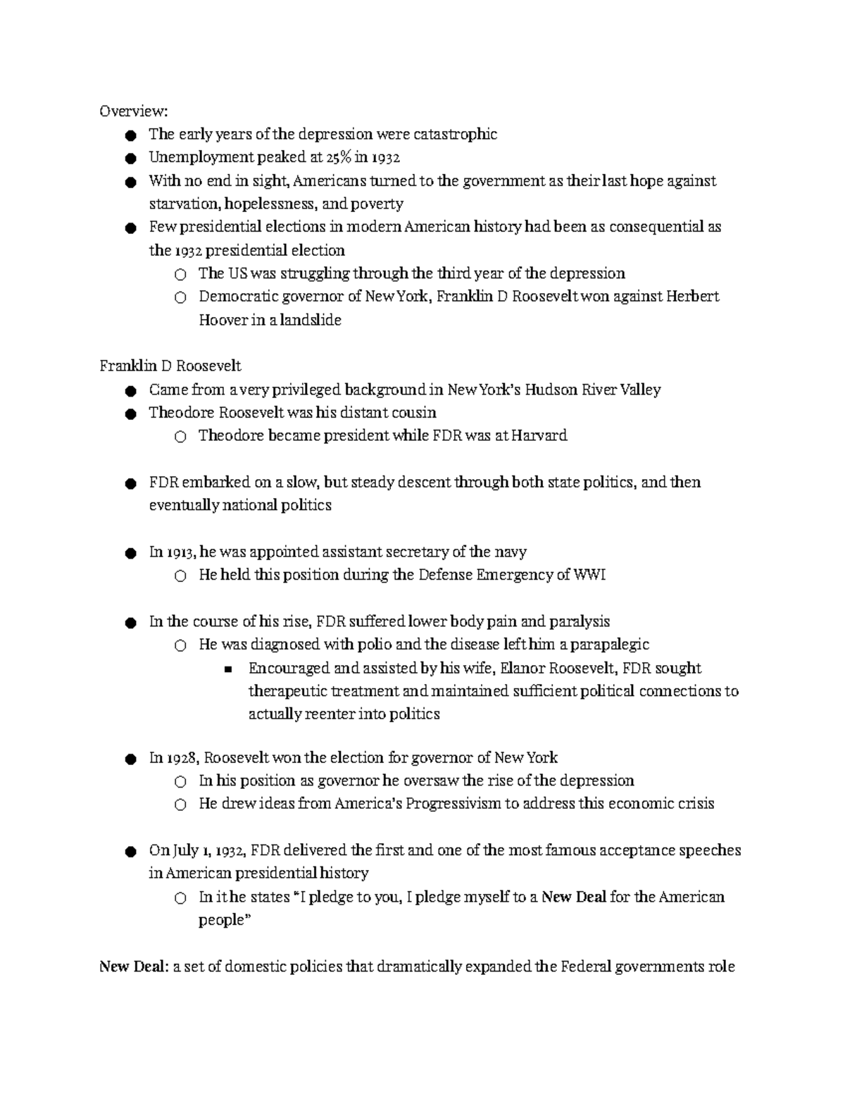 Quiz #3 - Key Insights on the Great Depression & New Deal - Studocu