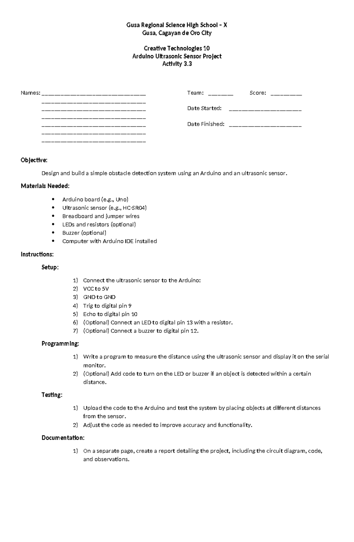 Activity-3 - comsci - Gusa Regional Science High School – X Gusa, Cagayan de Oro City Creative ...