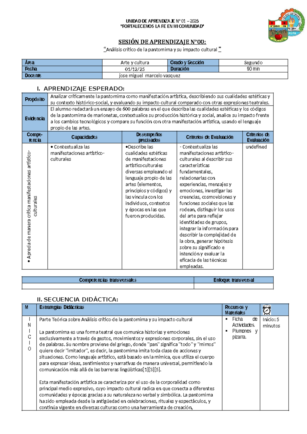Análisis Crítico de la Pantomima y su Impacto Cultural - UNIDAD DE ...