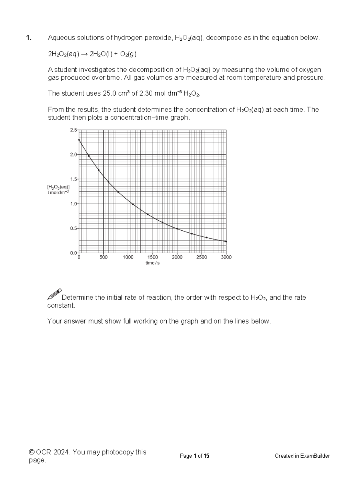 Rates of Reaction: Investigating H2O2 Decomposition and Ozone Reactions ...