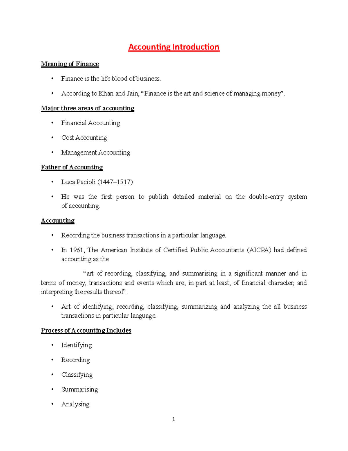Unit-4.1 Accounting Introduction: Key Concepts and Principles - Studocu