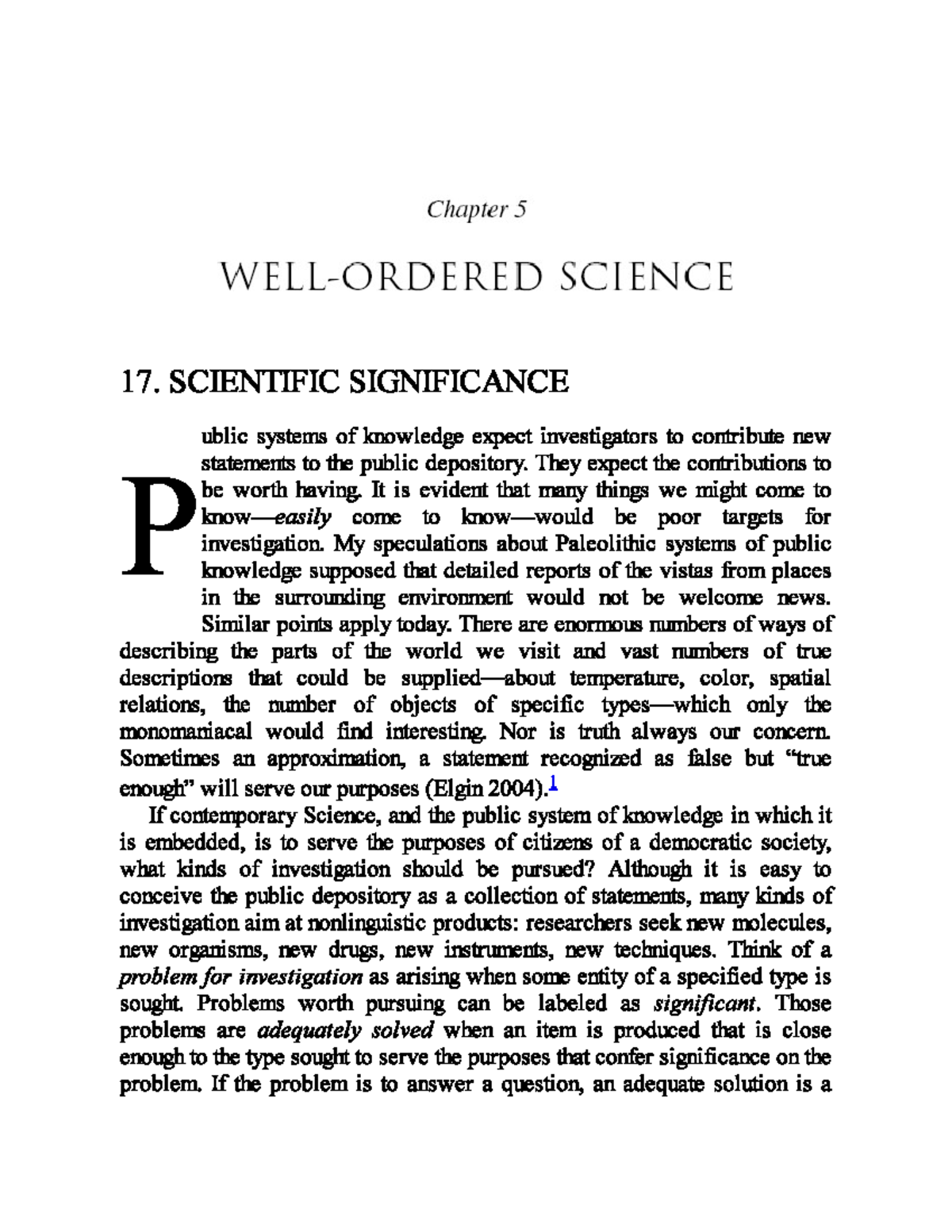 Chapter 5: Scientific Significance in SCIENCE 17 - Studocu
