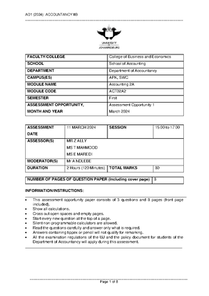 Unit 1-Conceptual framework 2024 - 2024 ACCOUNTING 2A UNIT 1: THE ...