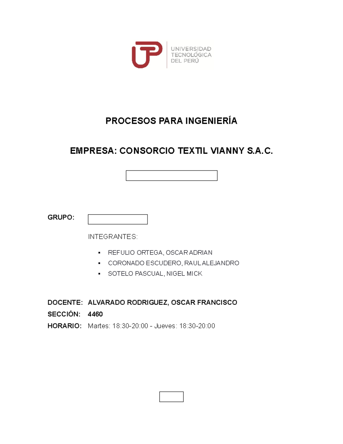 Informe Final: Procesos de Mejora Continua en Textil Vianny S.A.C ...