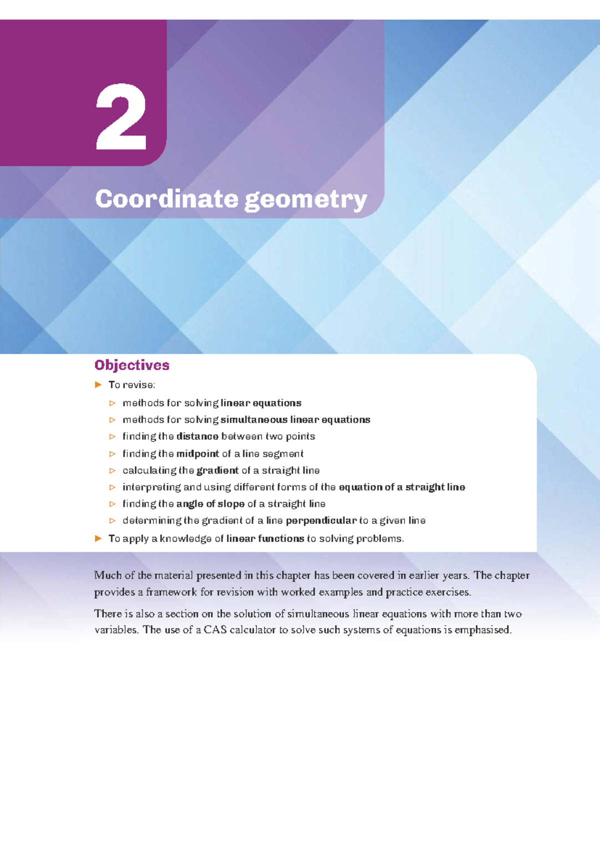 Coordinate Geometry Revision: Linear Equations & Functions - Studocu