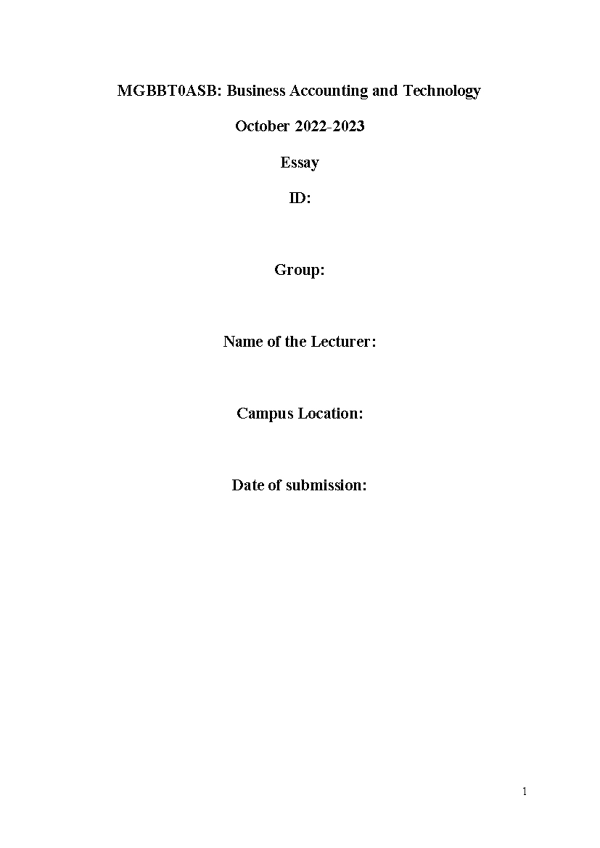 MGBBT0ASB: Qualitative Aspects of Accounting Info & IT Impact Essay ...