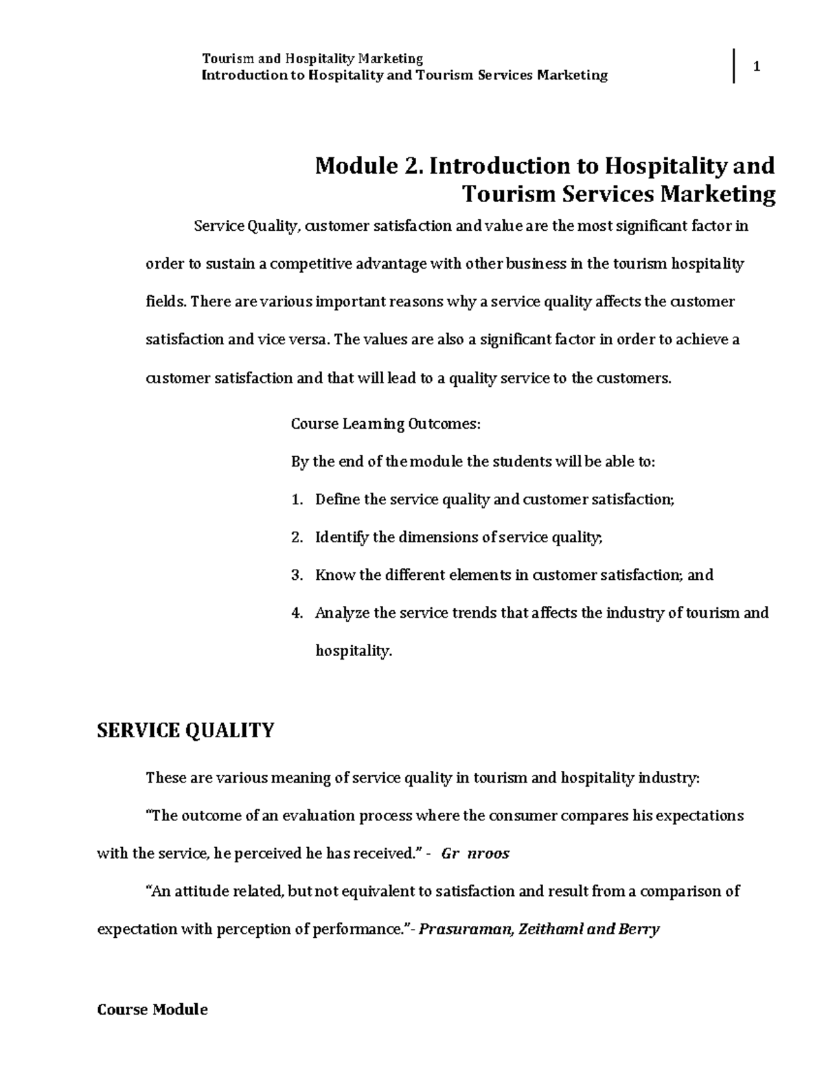 W3-Module 002: Introduction to Tourism & Hospitality Services Marketing ...