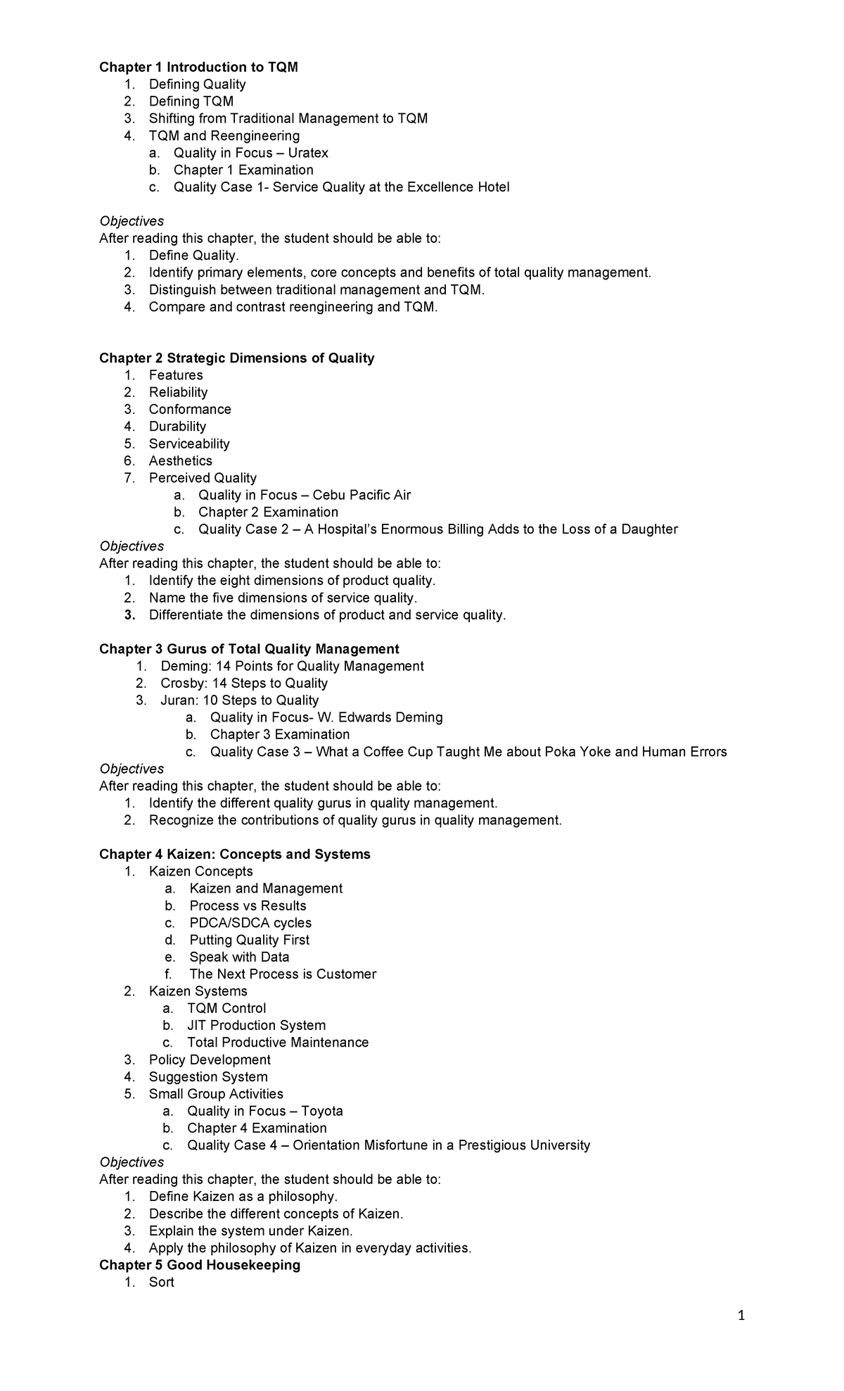 TQM 101: Comprehensive Summary of Total Quality Management Concepts ...