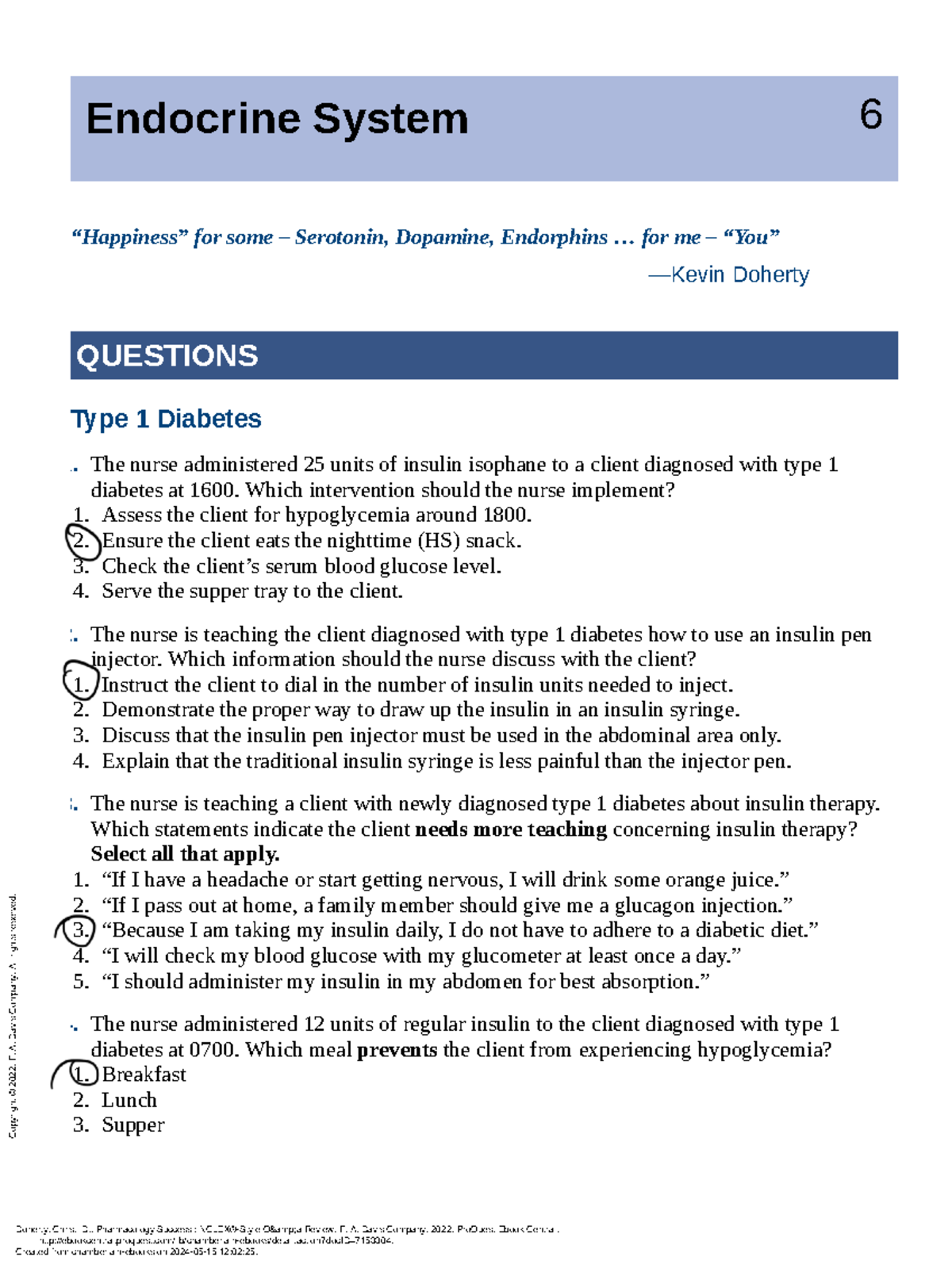 Pharmacology Success NCLEX®-Style Q&A Review: Endocrine System Focus ...
