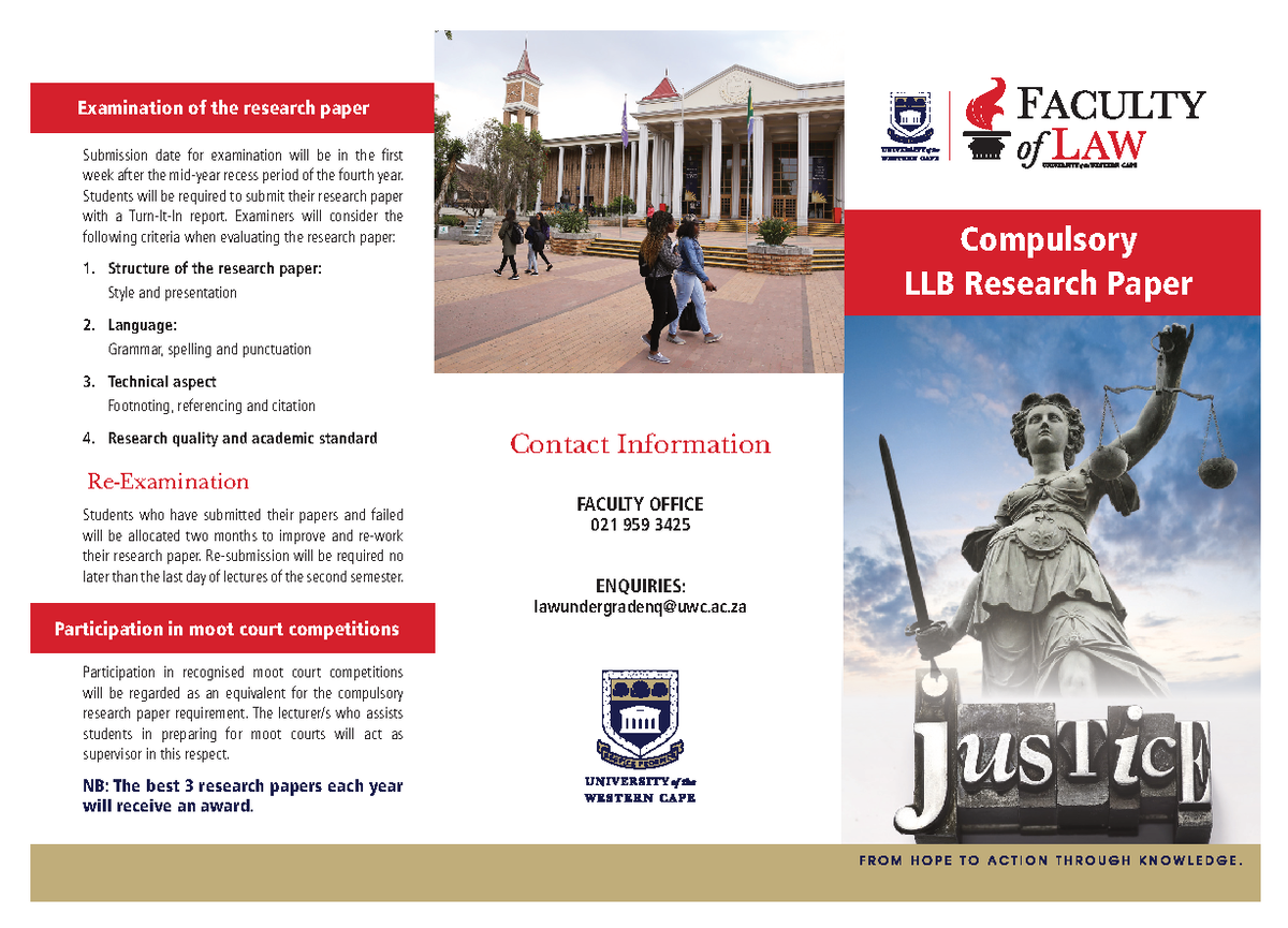 LLB Research Paper Guidelines and Submission Details - Studocu