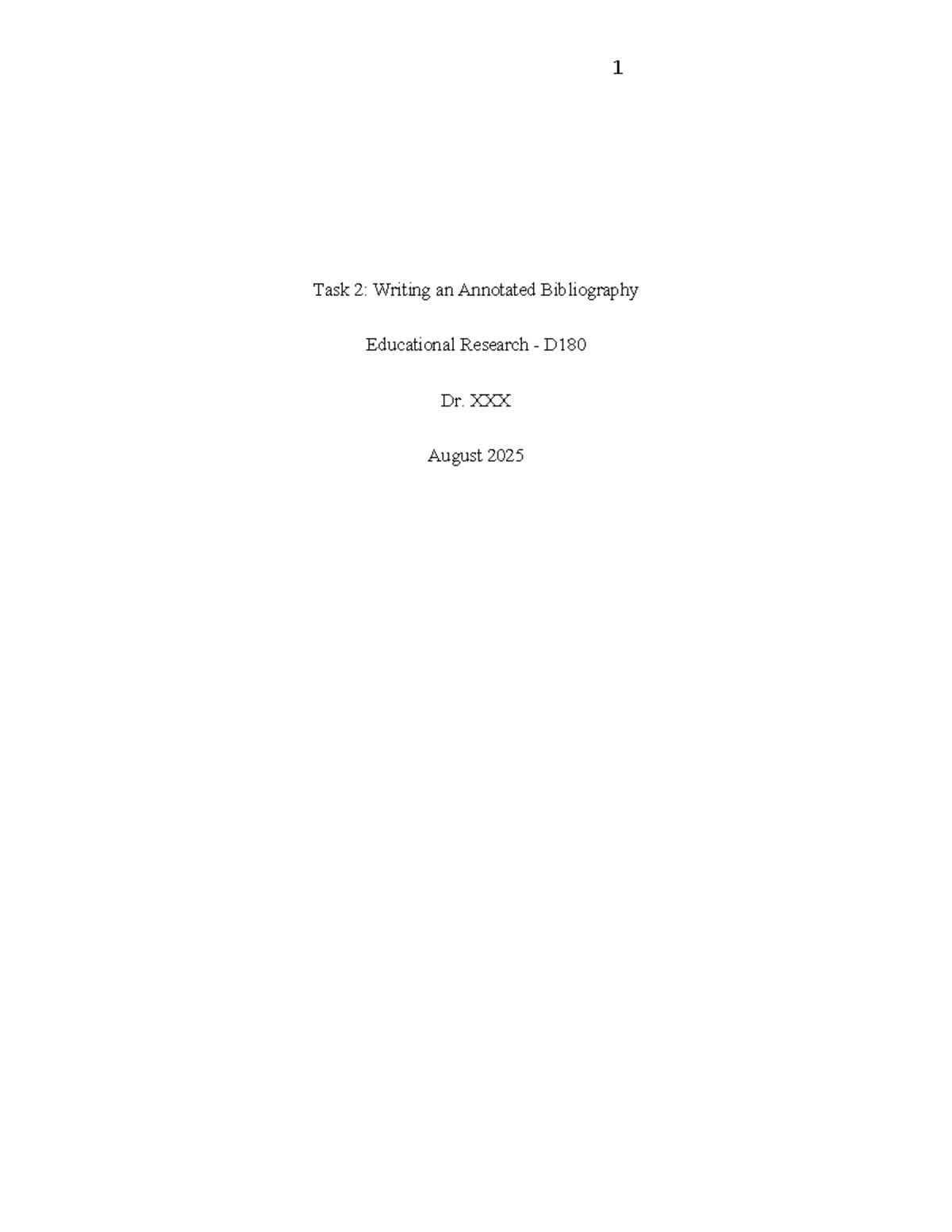 D180 Annotated Bibliography on Literacy Curriculum Alignment - Studocu