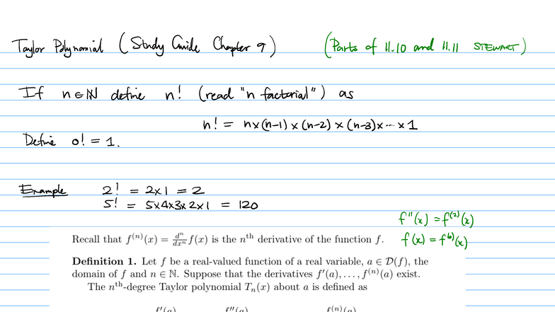 Taylor Polynomial Study Guide (Chapter 9, STEWART) - Studocu